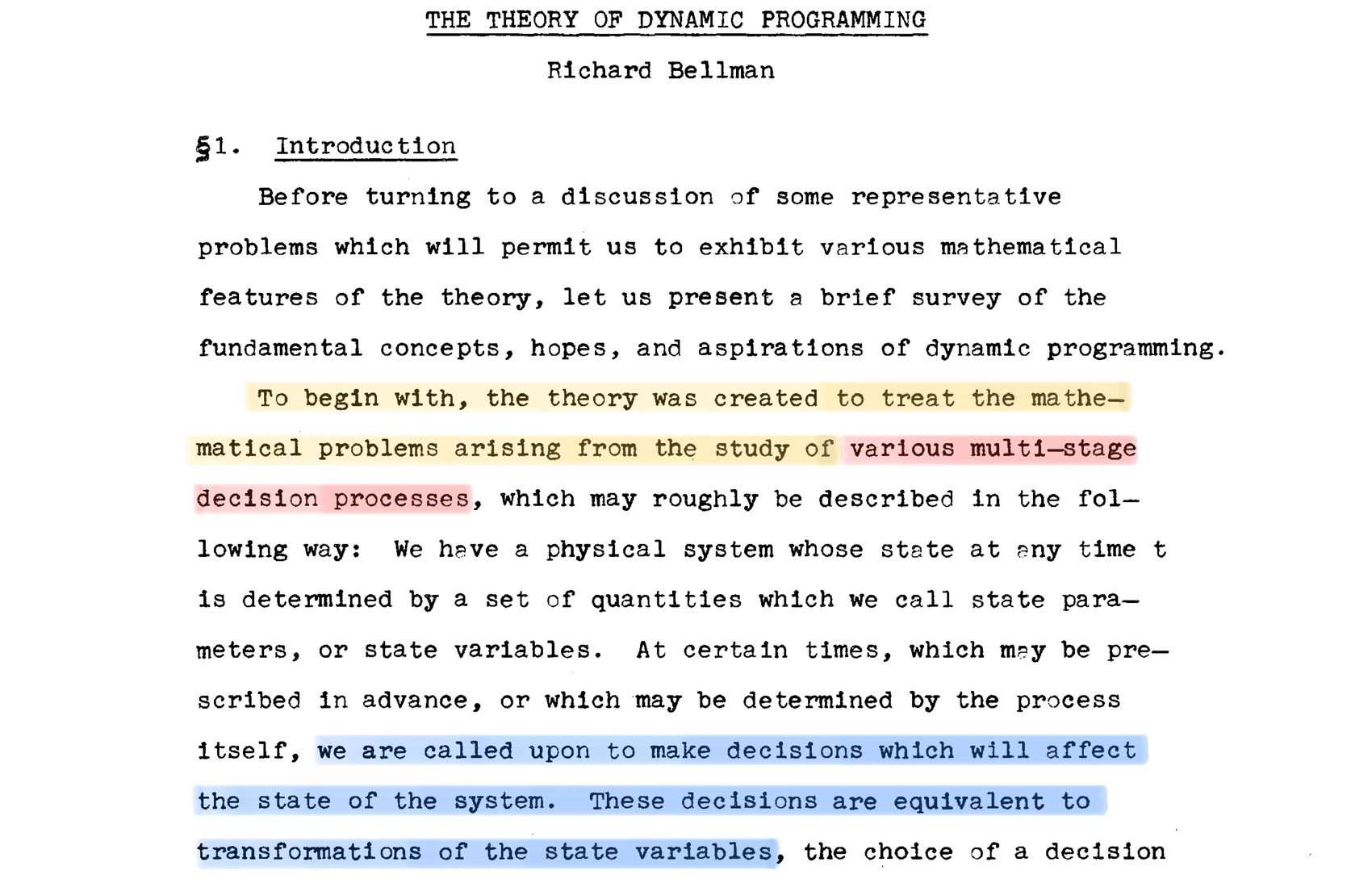 Dynamic Programming Part 2 The Modern Law Of Dynamic Programming Sams Dp Sesv Tutorial